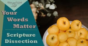 Your Words Matter - Scripture Dissection - Alive and Active Life